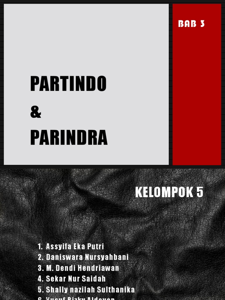 Sejarah Partindo dan Parindra di Indonesia | PDF