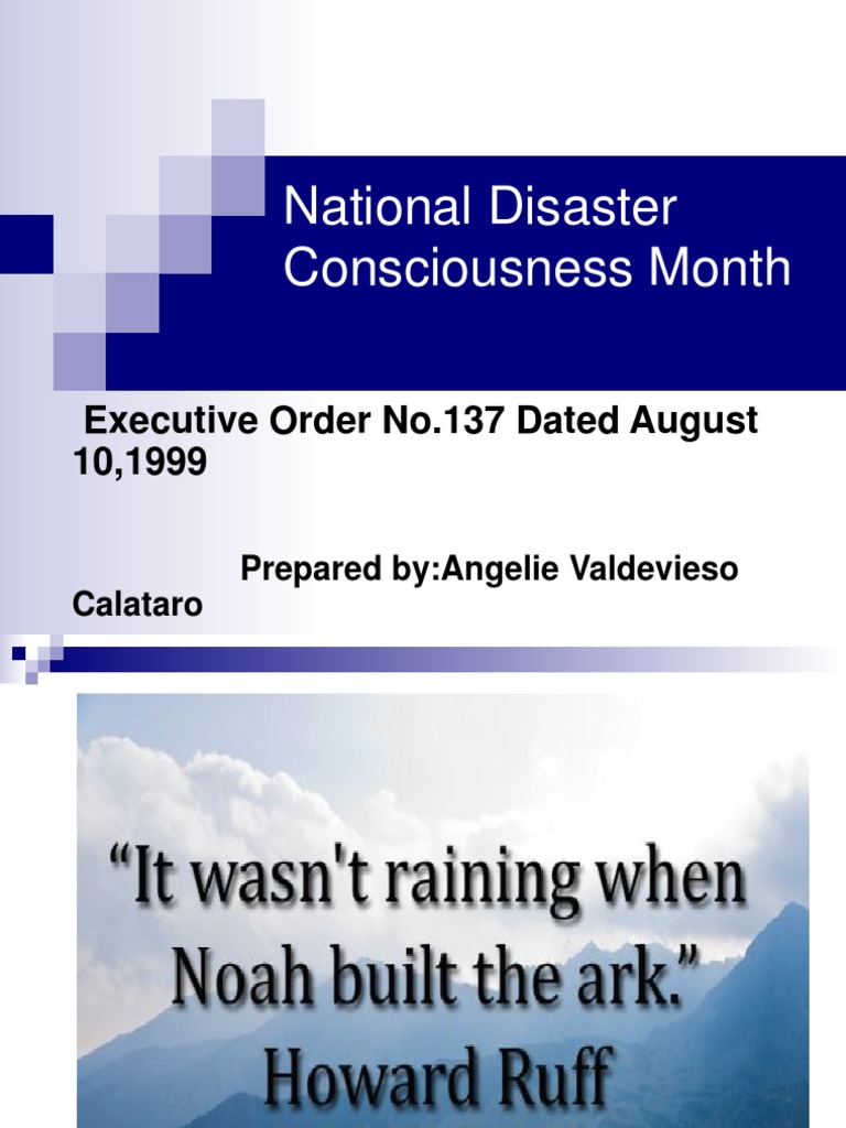 National Disaster Consciousness Month PP | PDF | Natural Disasters ...