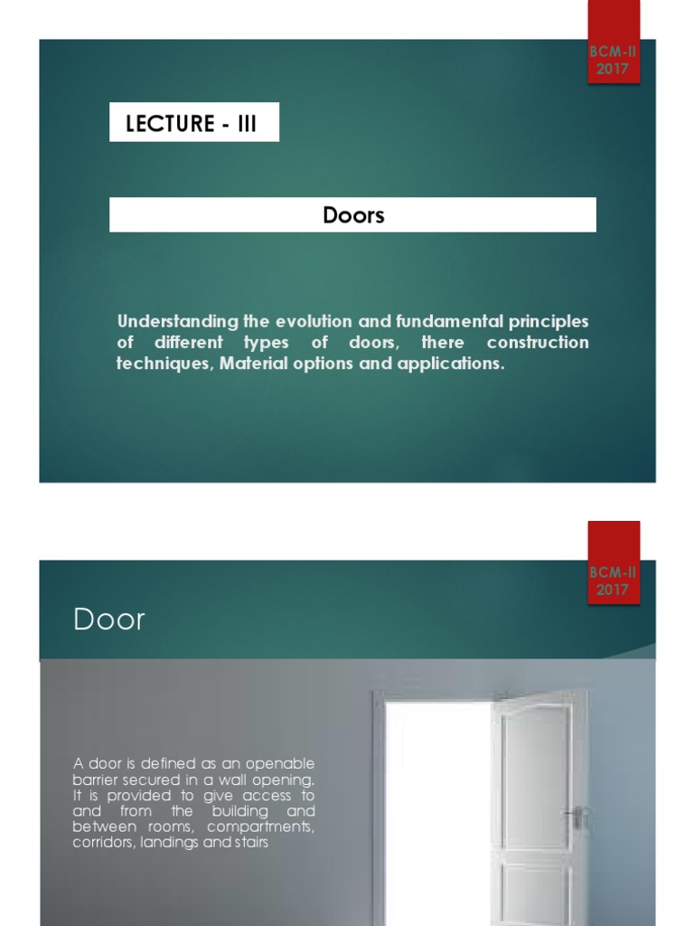 Doors 1 | PDF | Door | Building Technology