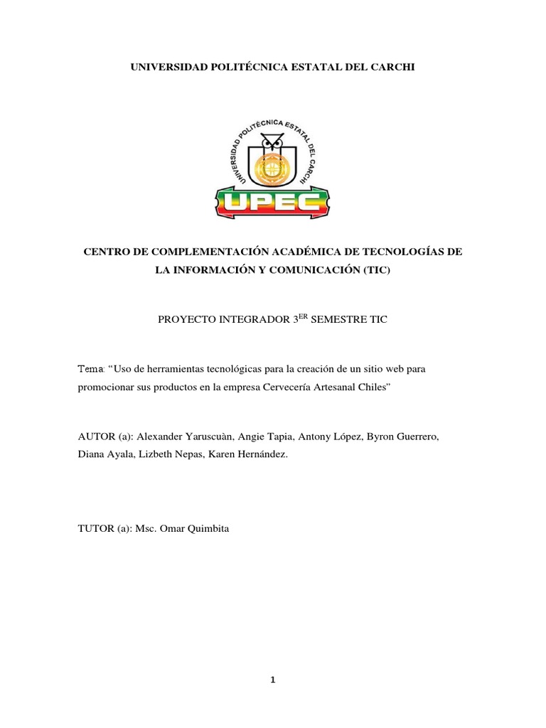 PROYECTO TICS FINALcorregido | PDF | Word Press | Cerveza