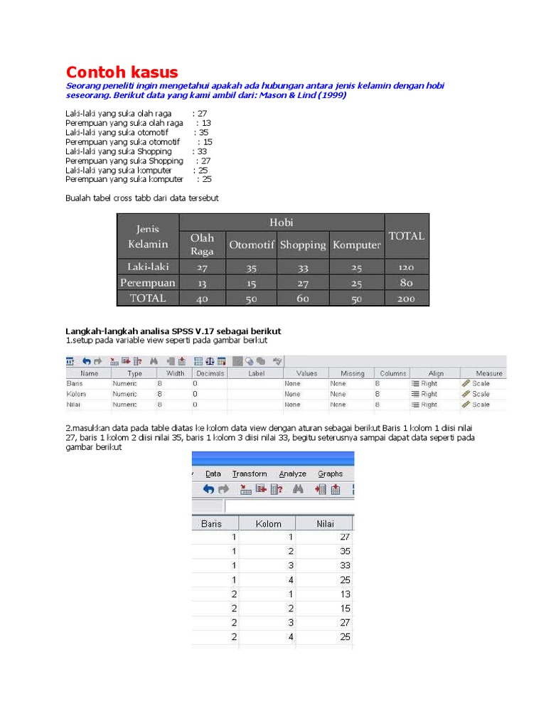 Contoh Penerapan Uji Chi-Square | PDF