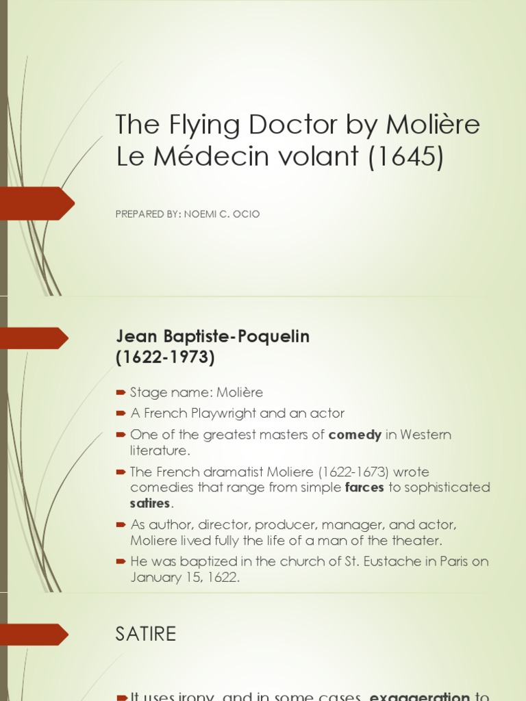 Molière's The Flying Doctor Play | PDF | Molière | Theatre