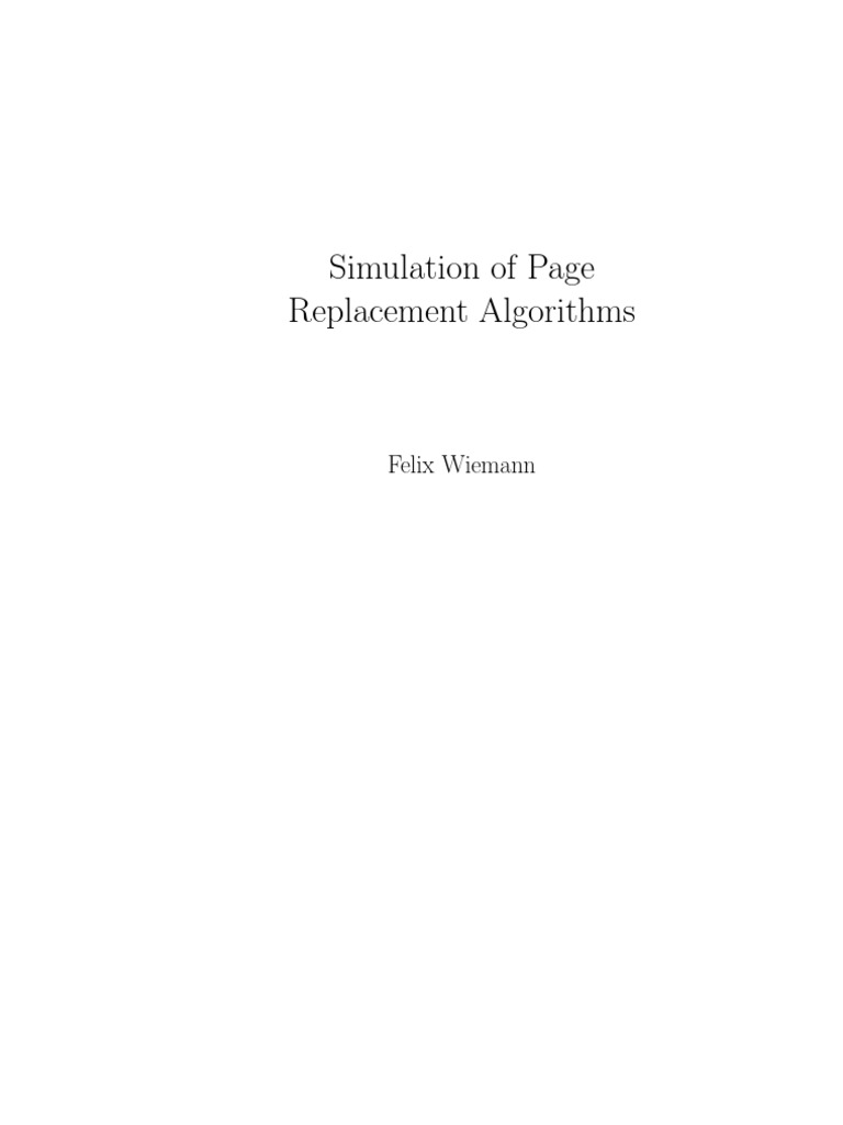Algorithm For Page Replacement | PDF | Software Engineering | Computer ...
