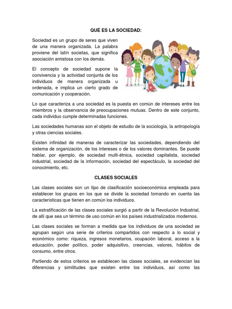 Qué Es La Sociedad | PDF | Sociedad | Teorías sociológicas
