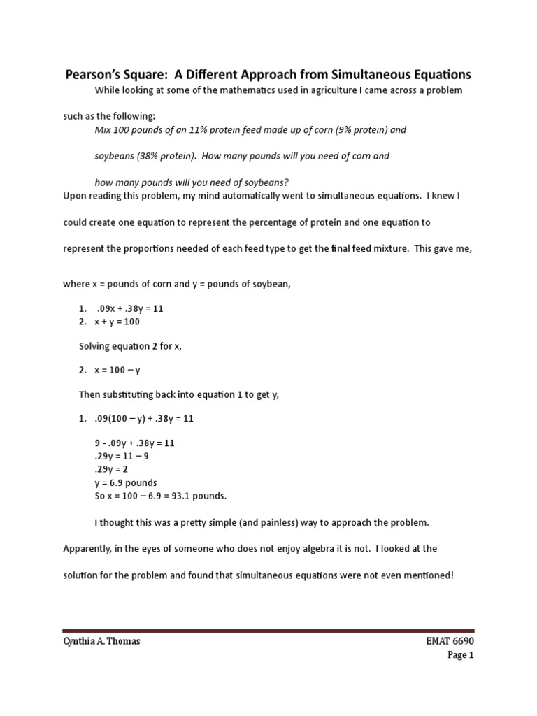 Pearson Square | PDF | Equations | Cognition