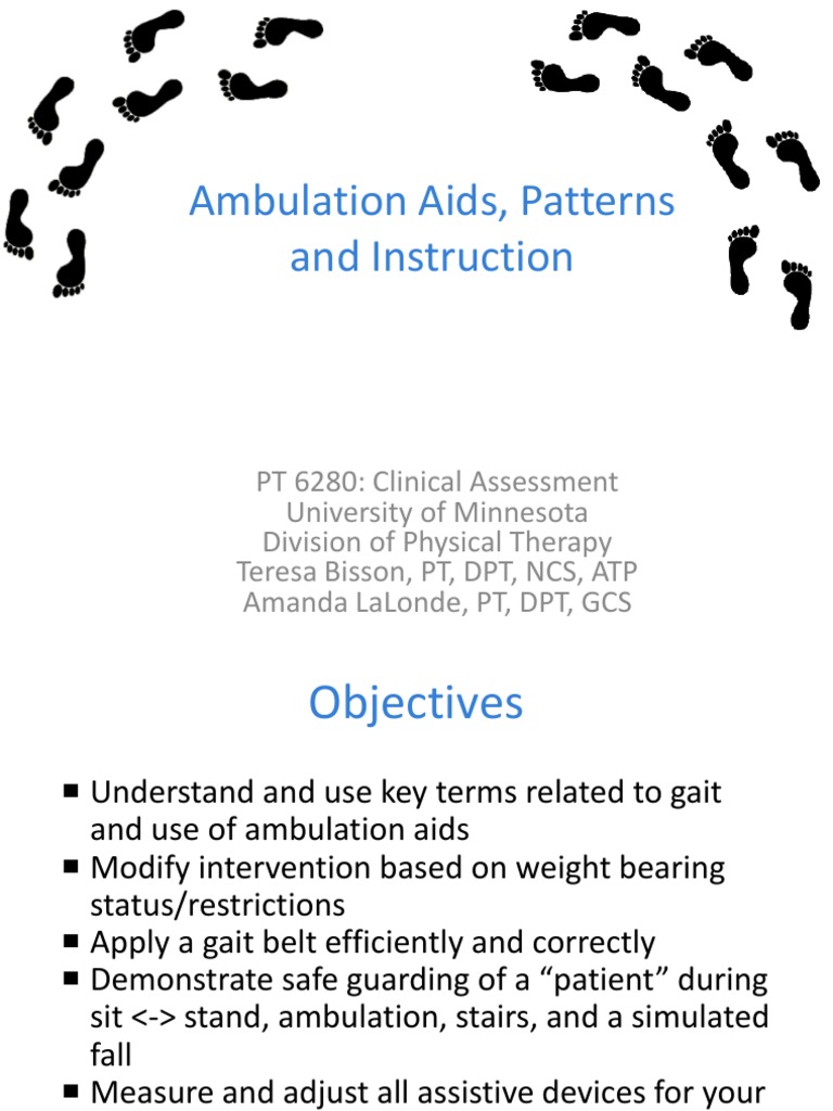 Ambulation Aids and Patterns 2018 | PDF