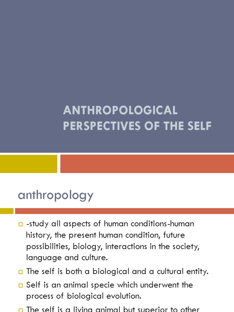 Anthropological Psychological Perspectives of The Self | PDF | Self ...