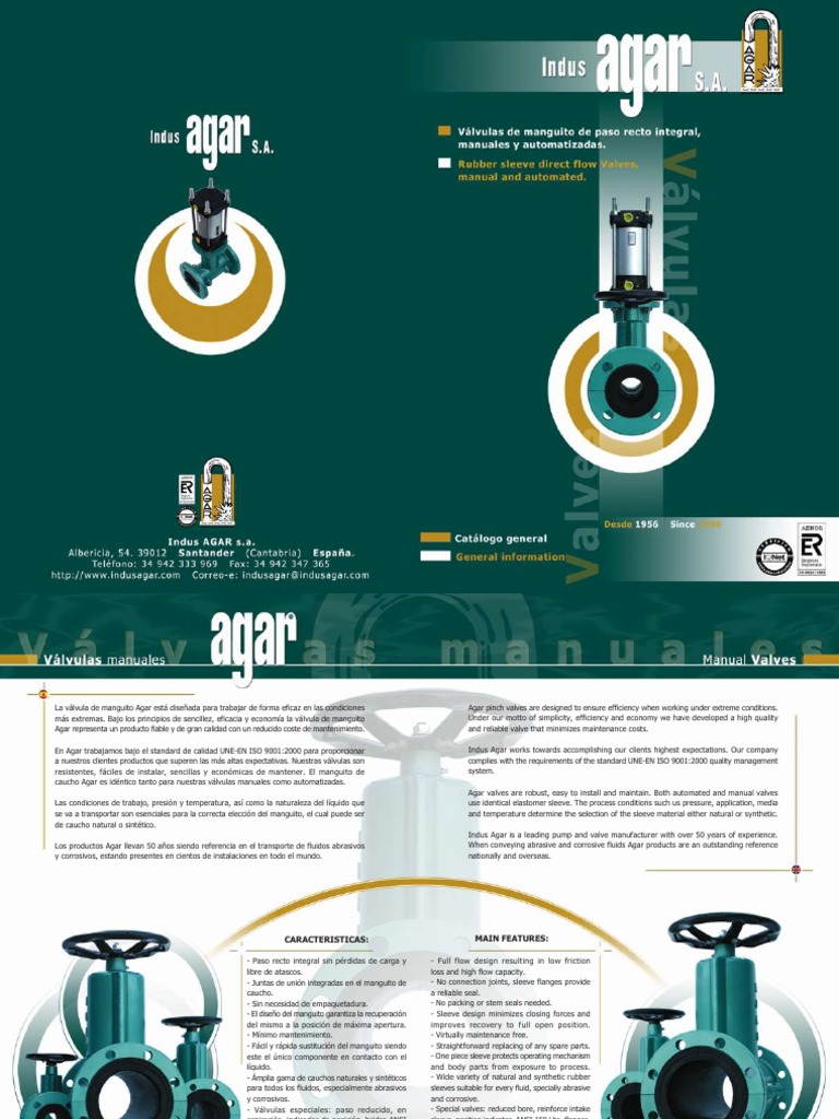 Valvulas Agar Catalogo Oficial2017 | PDF | Materiales | Naturaleza