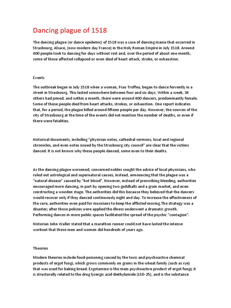 Dancing Plague | PDF | Medical Specialties | Medicine