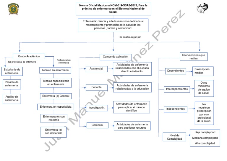 Mapa Conceptual de NOM-019-SSA3-2013 | PDF | Enfermería | Cuidado de la salud