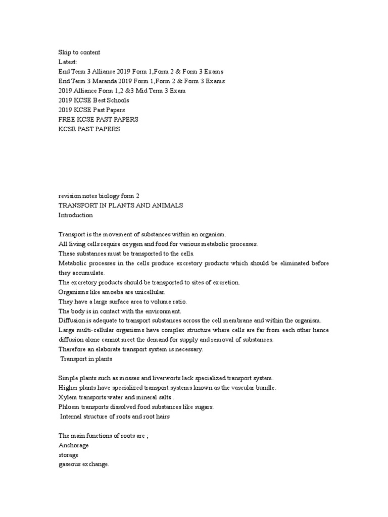 KLB Biology F3 Note | PDF | Blood Type | Ventricle (Heart)