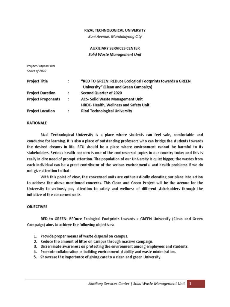 Project Proposal | PDF | Recycling | Waste Management