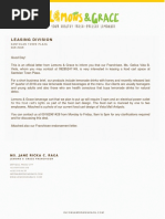 Letter of Intent For Franchising | PDF