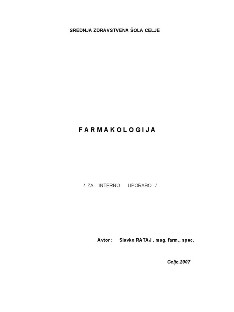 Skripta Farmakologija | PDF