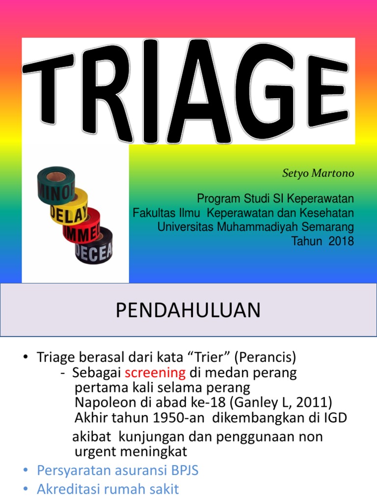 Panduan Triage di IGD | PDF