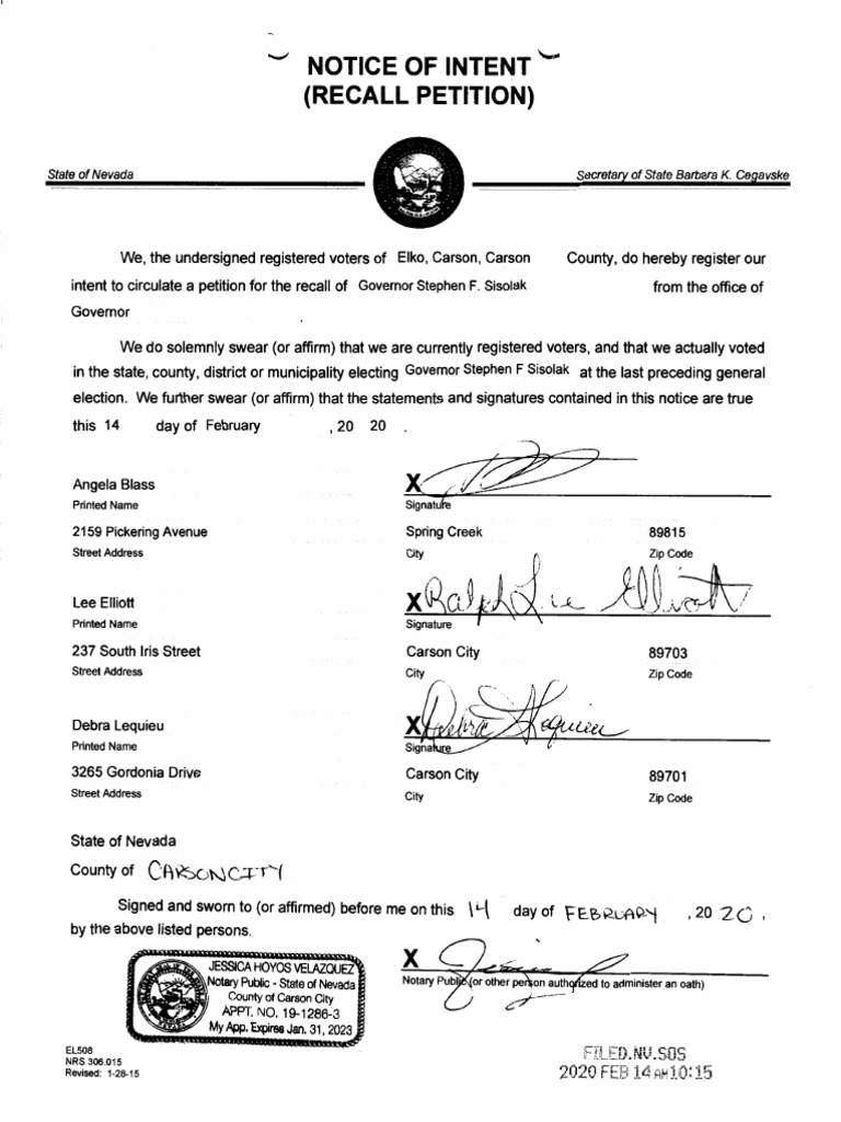 Notice of Intent | PDF | Government