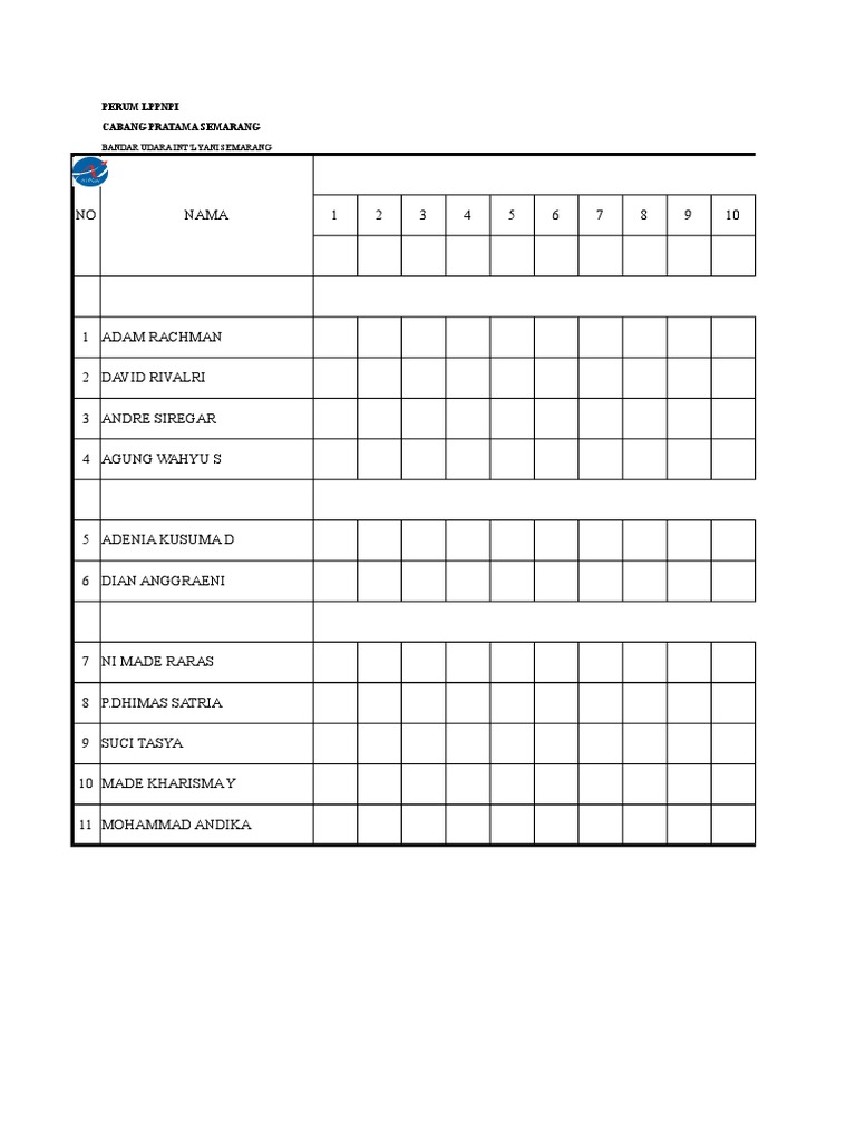 Jadwal OJT | PDF | Indonesia | Leisure