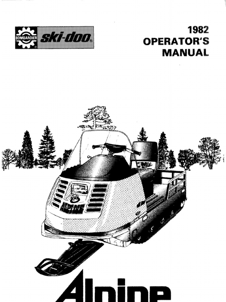 1982 Bombardier Alpine Operator's Manual | PDF