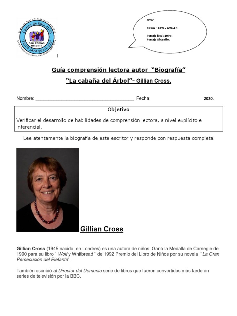 Biografía de Gillian Cross y su obra | PDF