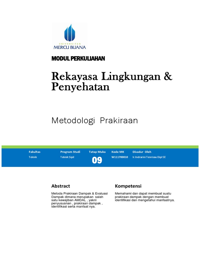 Modul Rekayasa Lingkungan Dan Penyehatan (TM10) PDF | PDF