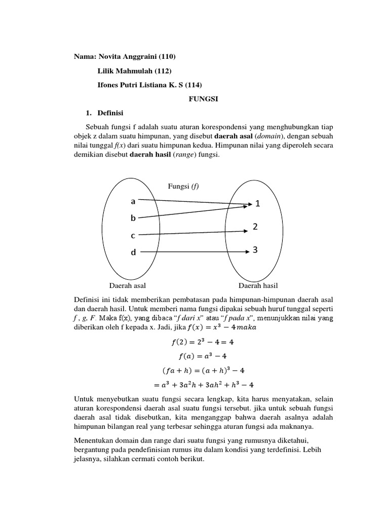 FUNGSI | PDF | Sains & Matematika
