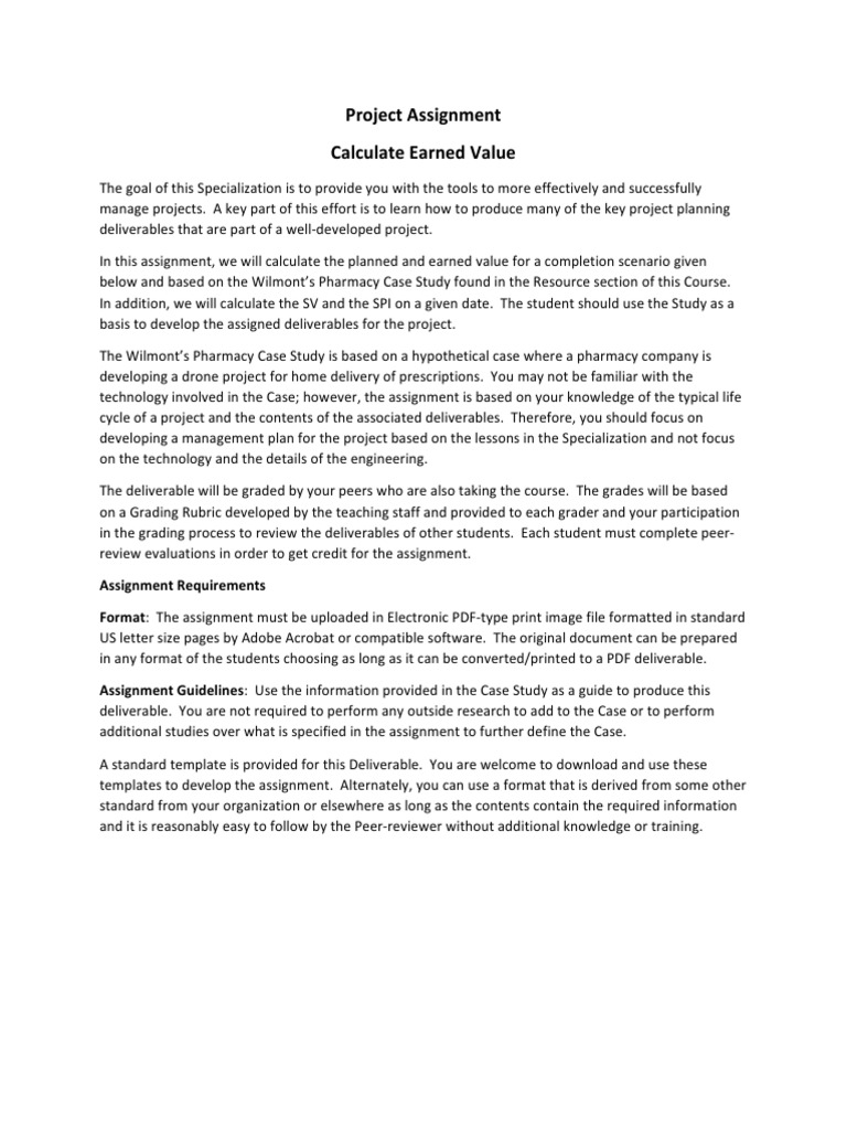 Earned Value Calculation Assignment | PDF | Project Management | Cognition