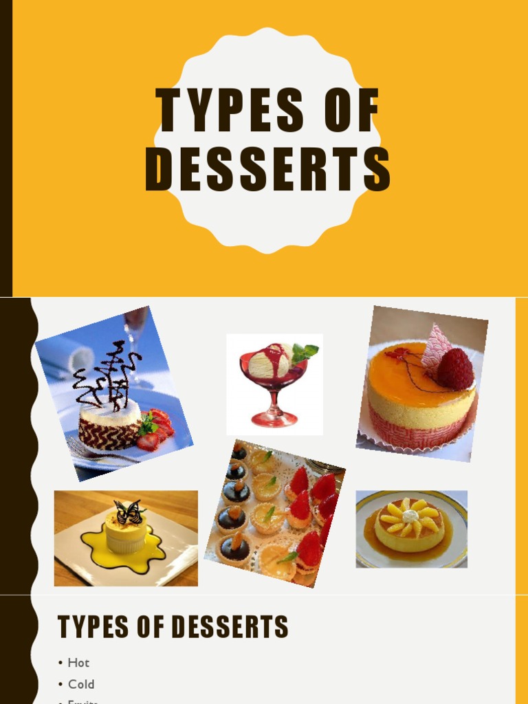 Types of Dessert | PDF | Pudding | Custard