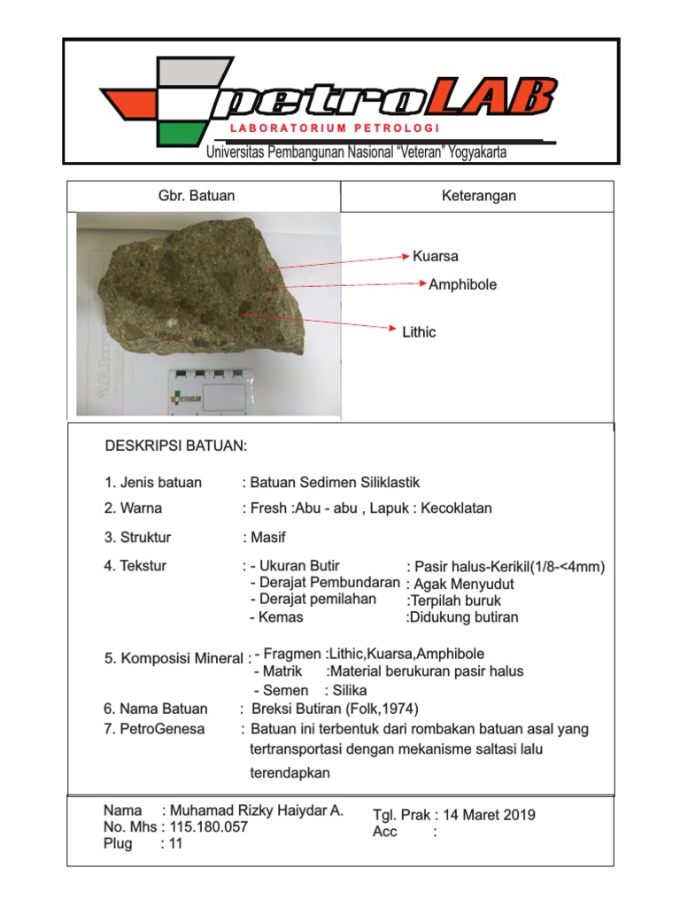 Deskripsi Batuan Breksi Sedimen | PDF