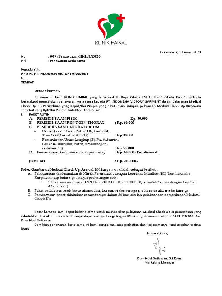 PENAWARAN MCU Annual New | PDF