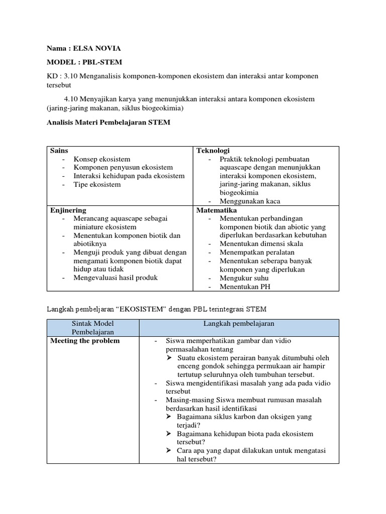 PBL Stem Peubahan Lingkungan | PDF