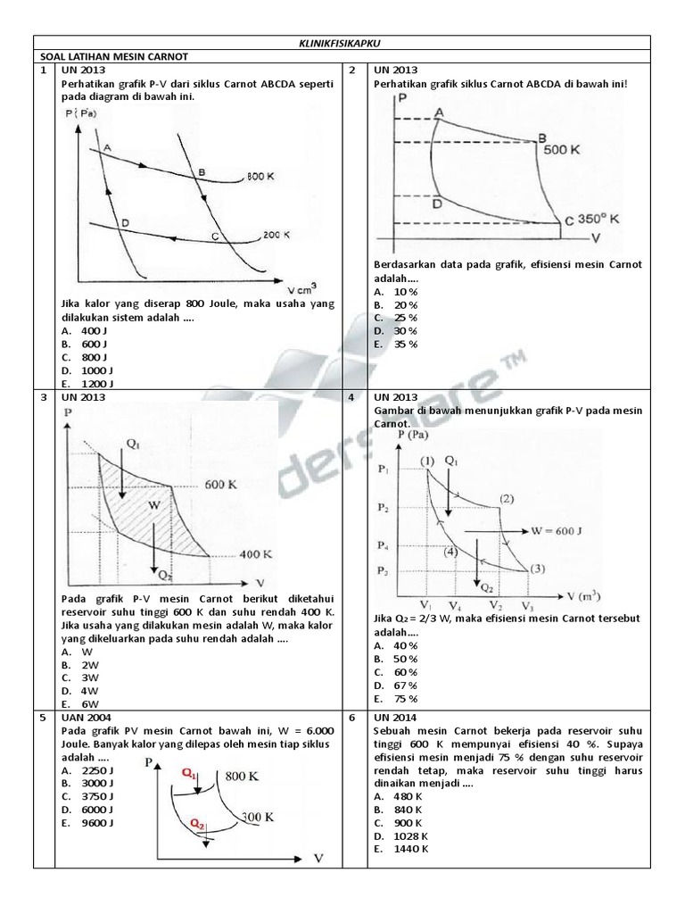 Modul 3 Latihan Soal Mesin Carnot | PDF
