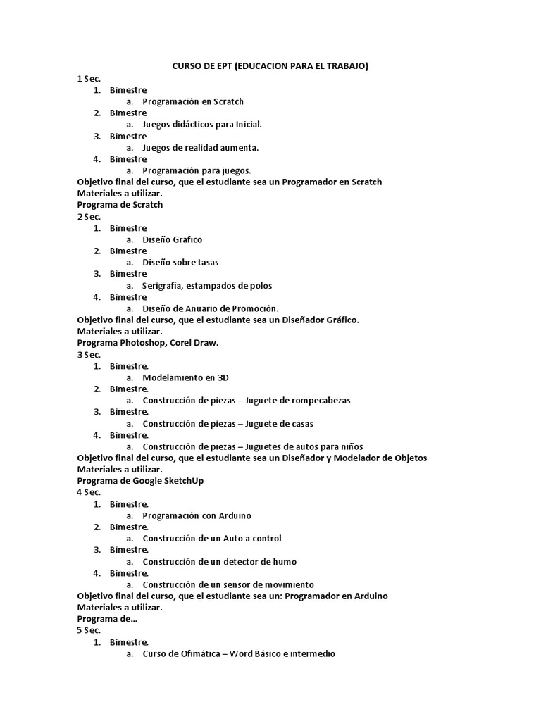 Proyecto de EPT | PDF