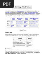English Tenses Timeline Chart | PDF | Grammatical Tense | Perfect (Grammar)