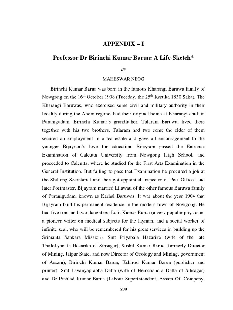 Birinchi Kumar Barua by Maheswar Neog | PDF | Folklore