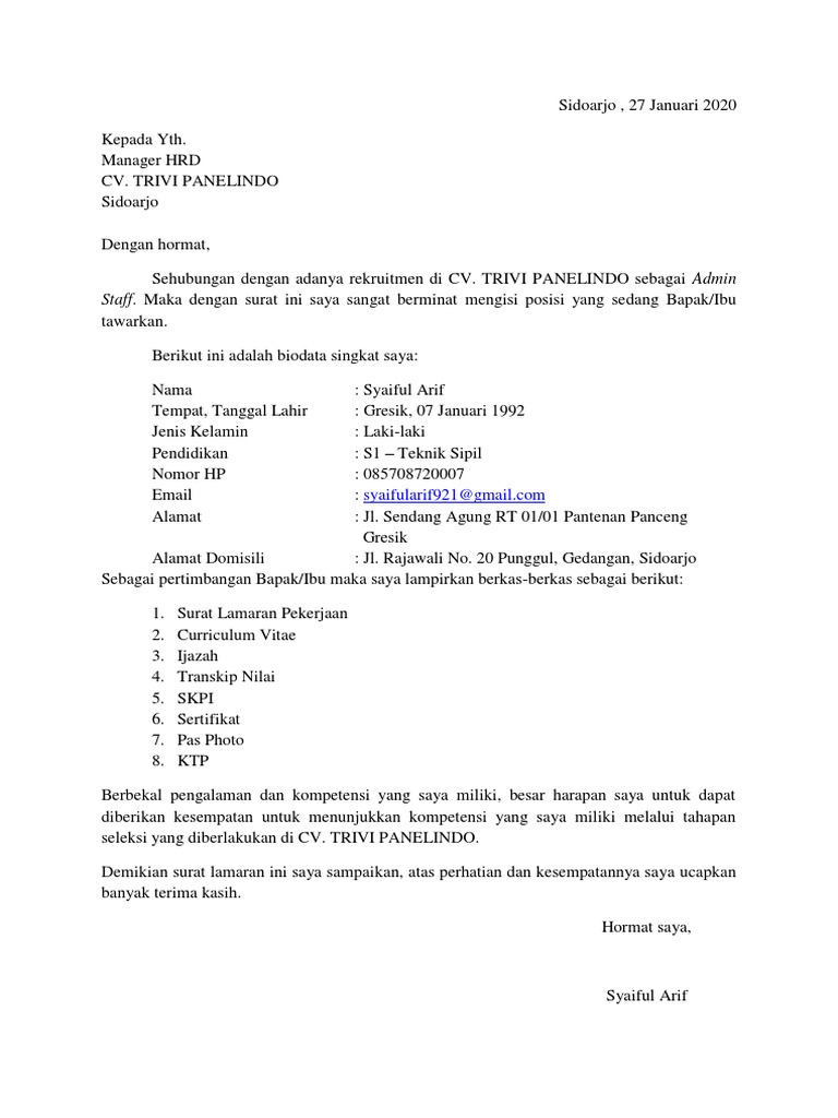 Cv. Trivi Panelindo PDF | PDF