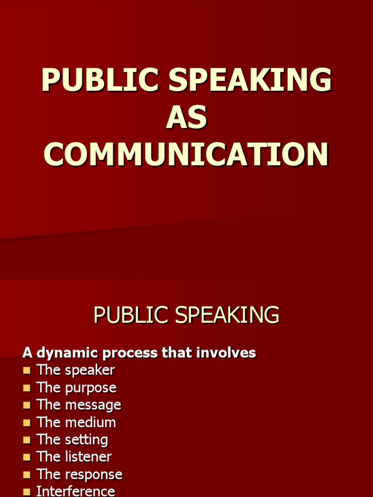 Public Speaking | Download Free PDF | Public Speaking | Communication