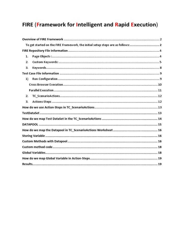 Fire Framework Installation Steps | PDF | Selenium (Software) | Screenshot