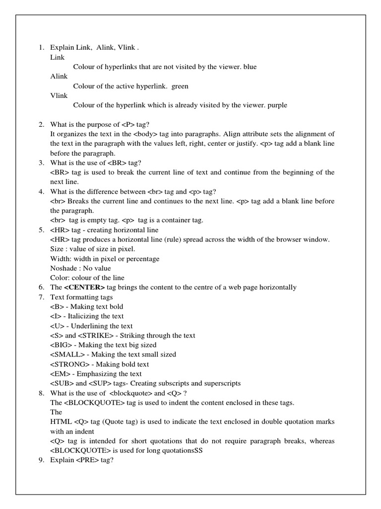 HTML Notes | Download Free PDF | Html Element | Html