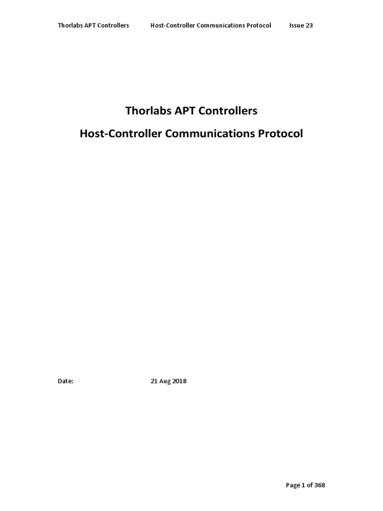 APT Communications Protocol PDF | PDF | Digital Technology | Computer ...