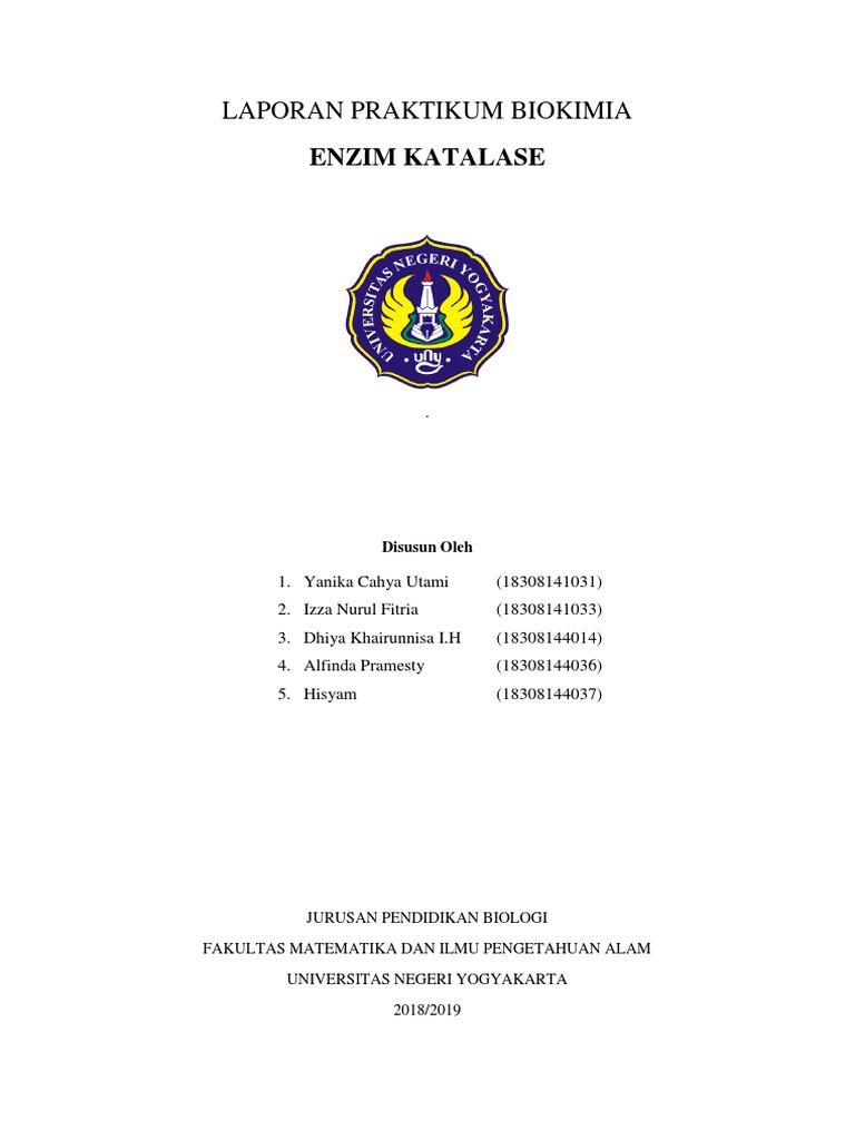 Laporan Biokimia Enzim Katalase | PDF