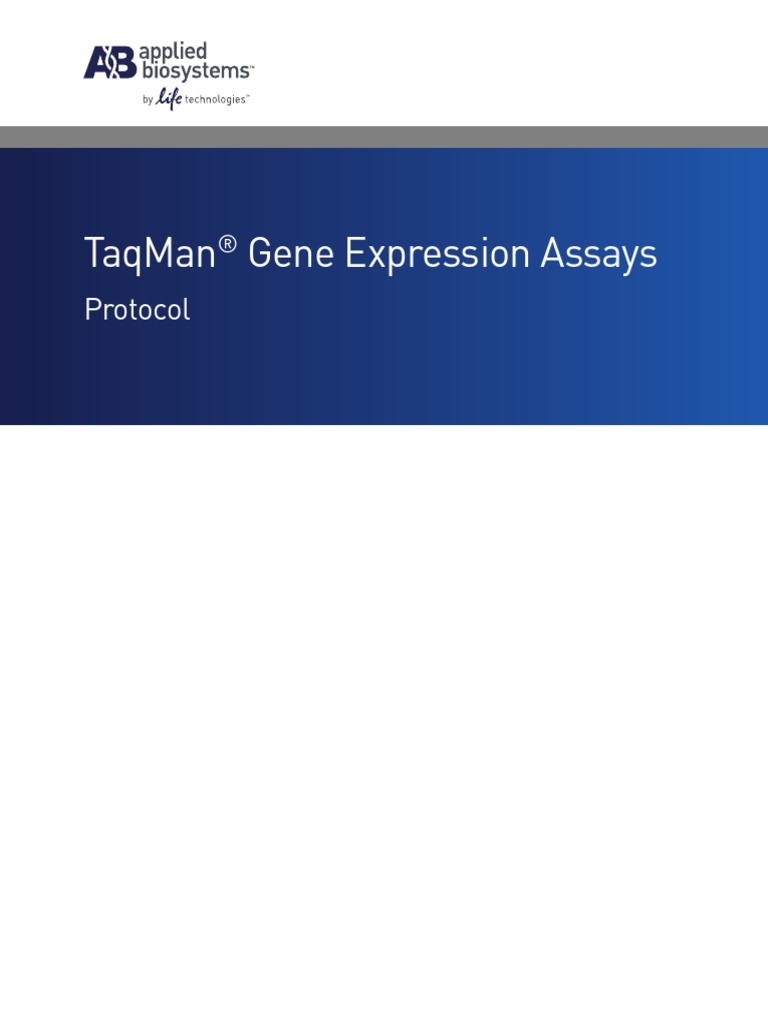 TaqMan Gene Expression Assay Protocol | PDF | Polymerase Chain Reaction ...