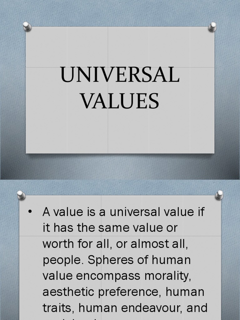 Universal Values Report | PDF