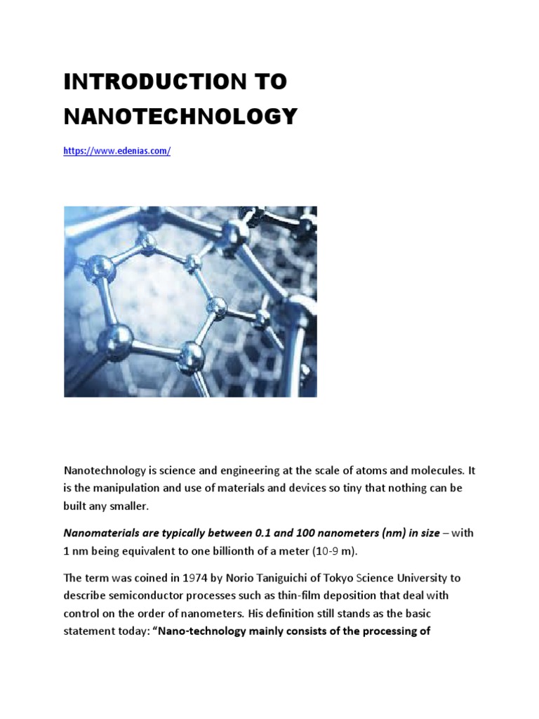 Introduction To Nanotechnology | PDF | Nanotechnology | Technological ...