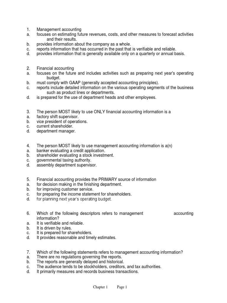 MAS | Download Free PDF | Management Accounting | Accounting