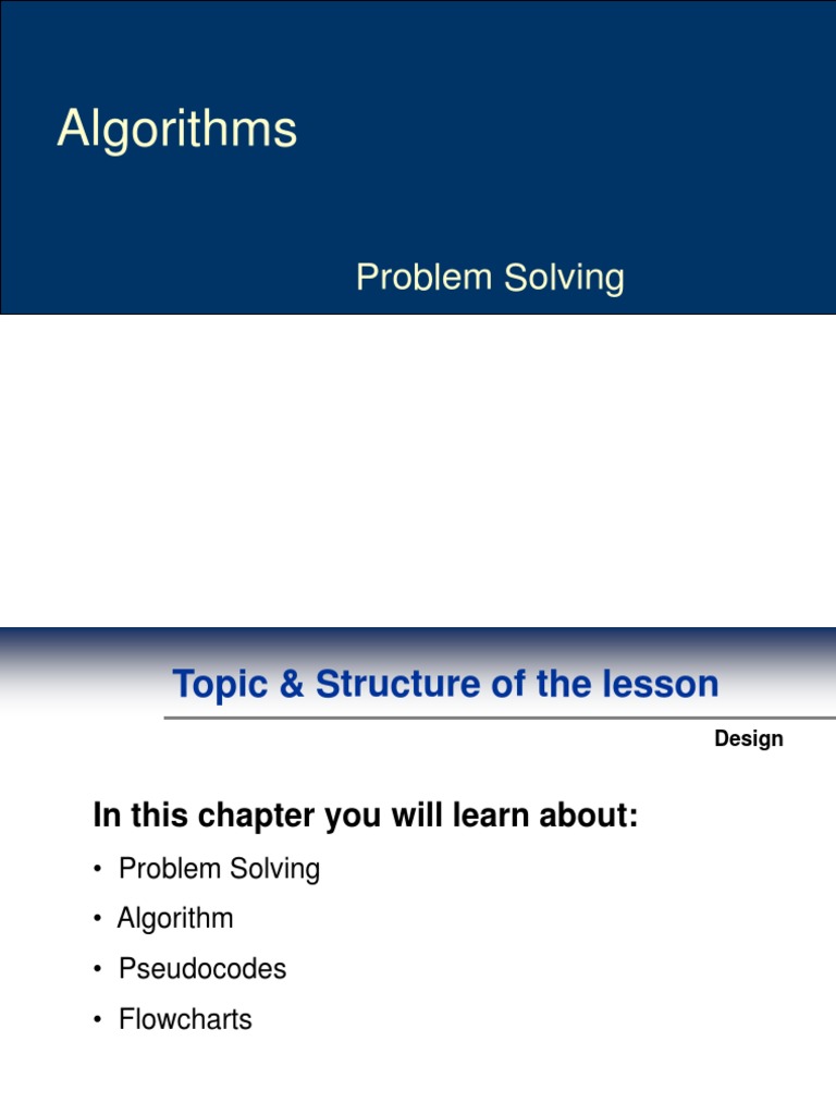 Alogorithm & Prolem Solving | PDF | Algorithms | Input/Output