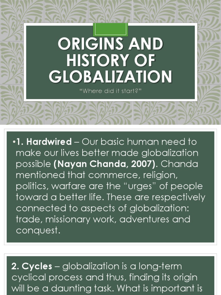 Lesson 3 Origins and History of Globalization | PDF | Multinational ...