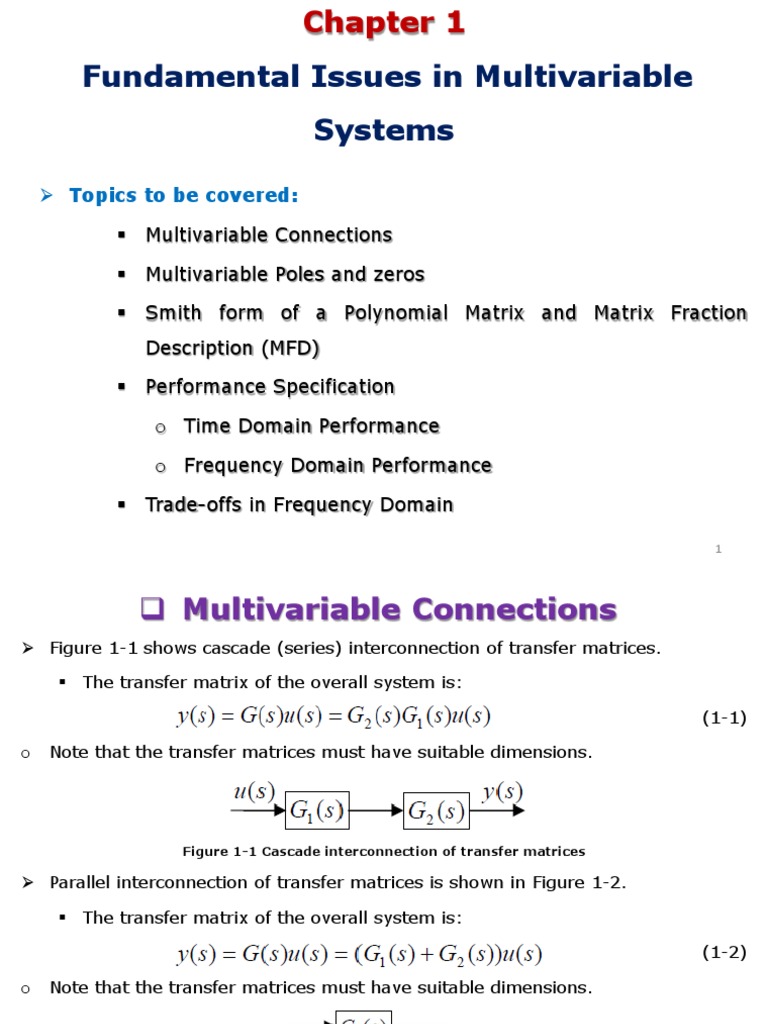 Funda of Multivariable Control | PDF | Matrix (Mathematics) | Control Theory