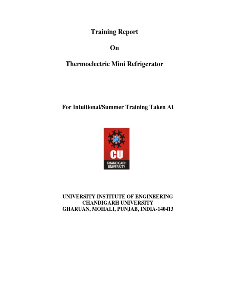 Mini Refrigerator Project | PDF | Heat Transfer | Electric Motor