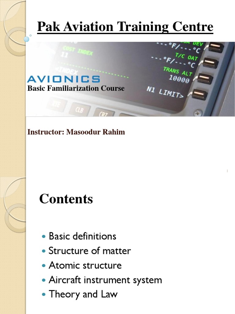 Presentation - Basic Aircraft Familiarization Course - Avionics | PDF ...