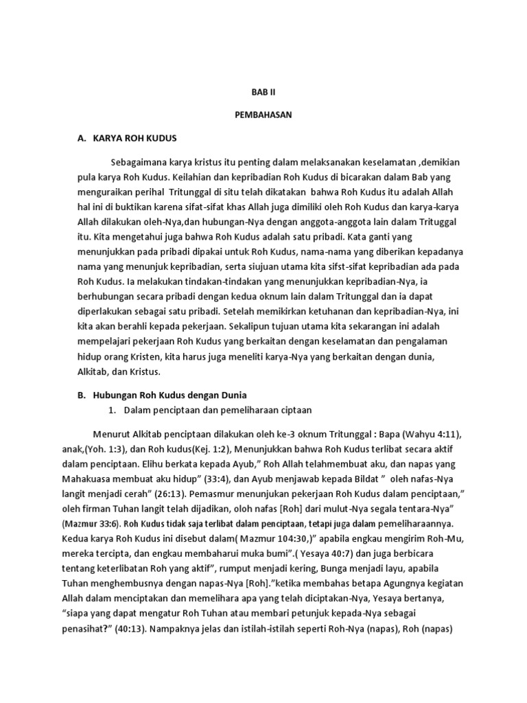 Karya Roh Kudus | PDF | Filsafat | Agama & Spiritualitas